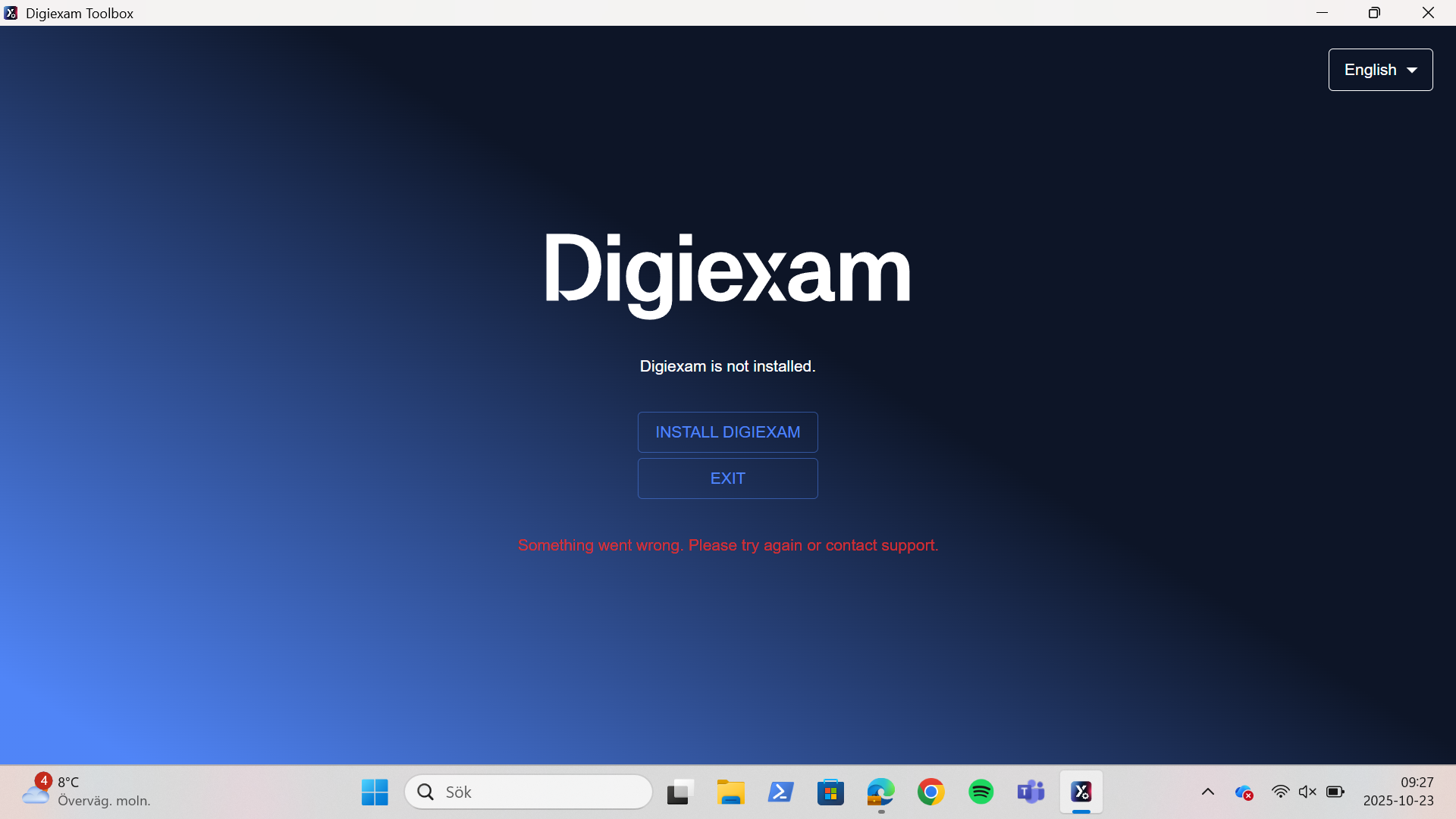 Felsökningsguide: Installation av nya Digiexam-appen / Toolbox (Windows) – Digiexam Kunskapscentrum