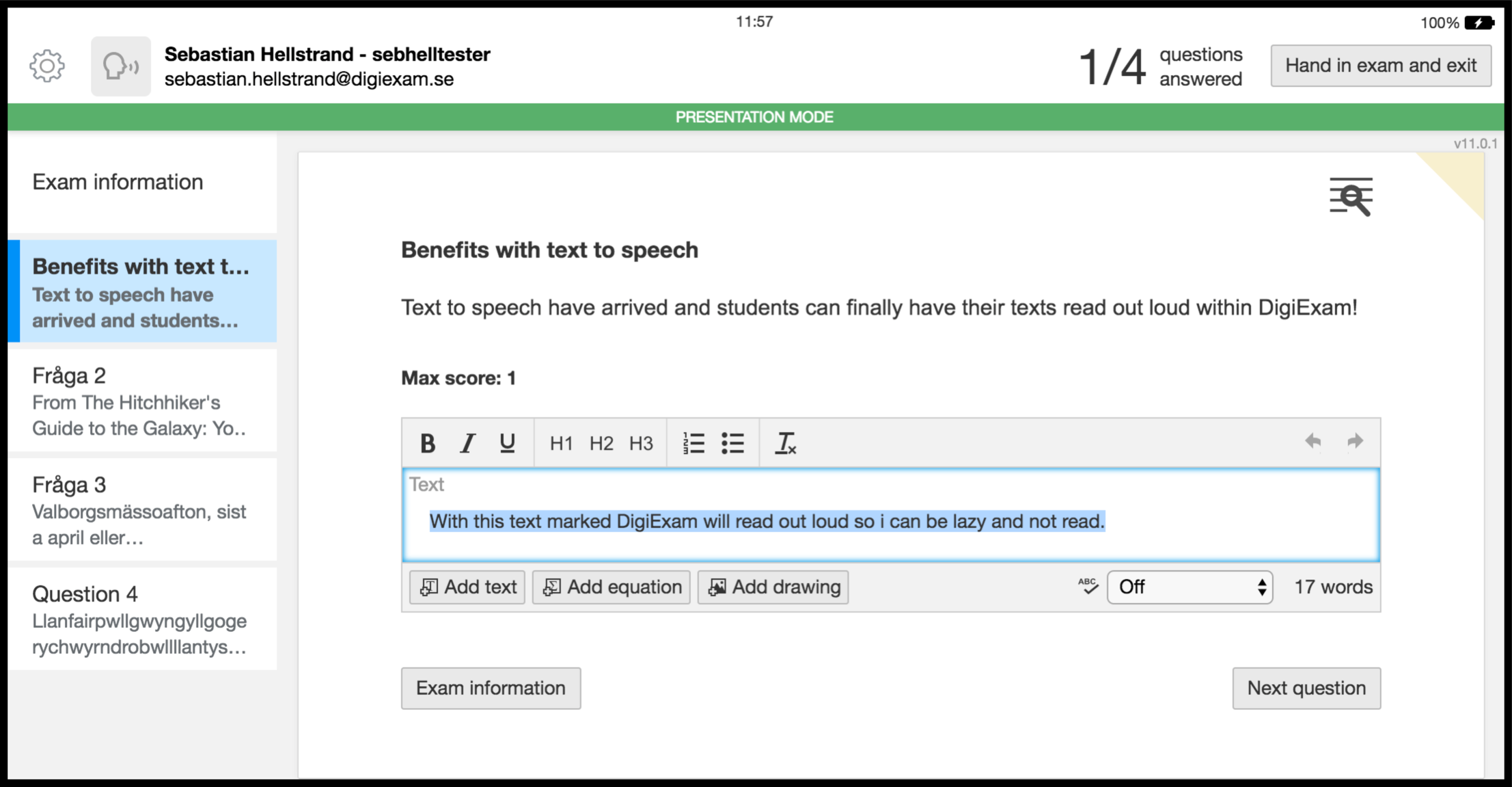 Text To Speech Mac iPad Digiexam Knowledge Center